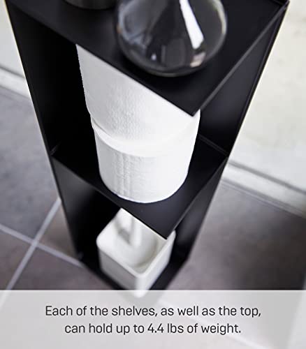 Yamazaki Home Organizer Steel | Toilet Paper Stocker, One Size, Black