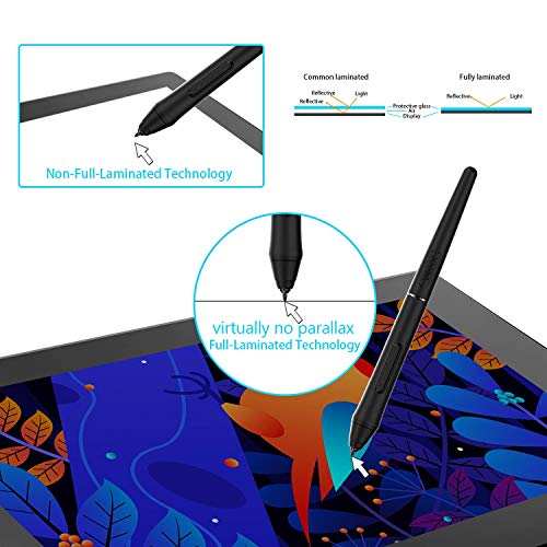 VEIKK VK1200 Drawing Tablet with Screen, 11.6 Inch Full-Laminated Graphic Drawing Monitor, with Battery-Free Pen and Tilt Function, 6 Customized Keys(Must be Connected to a Computer to Work)