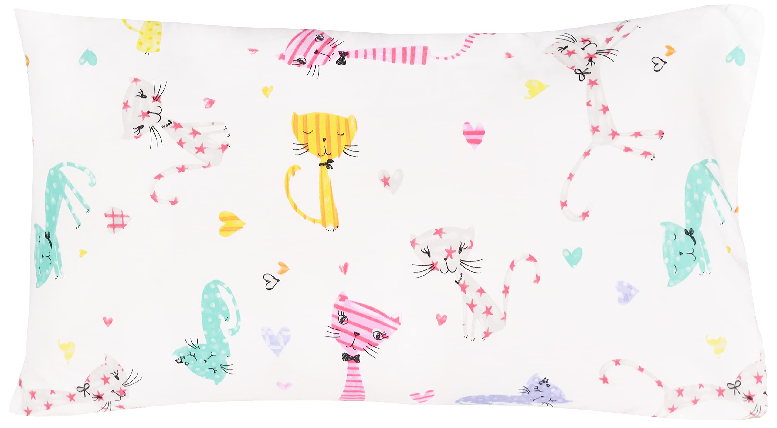 Scientific Sleep Kitty Cats Cute Fun Soft Sheets Set Twin, Fitted Sheet with 14" Inch Deep Pocket, 95 GSM 100% Microfiber Polyester Bedding Sheet Set for Boys Girls Teen Kids Gift (6, Twin)