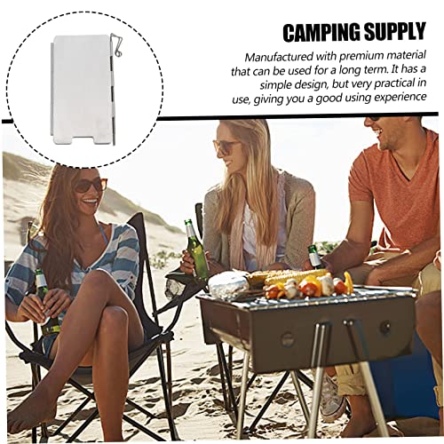 Mobestech 3 Sets Stove Windshield Bbq Grill Portable Bbq Grill Mini Portable Outdoor Gas Stove Outdoor Folding Windshield Outdoor Stove Windshield Portable Camping Stove Aluminum Alloy Light