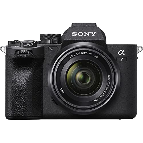 Sony a7 IV Mirrorless Camera with 28-70mm Lens (ILCE-7M4K/B) + 64GB Memory Card + Bag + Card Reader + Flex Tripod + Hand Strap + Memory Wallet + Cap Keeper + Cleaning Kit (Renewed)