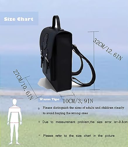SOBOUR Wednesday Addams Backpack Vintage Leather Nevermore Academy Backpack PU Wednesday Nevermore Bag Y2K Travel Backpack