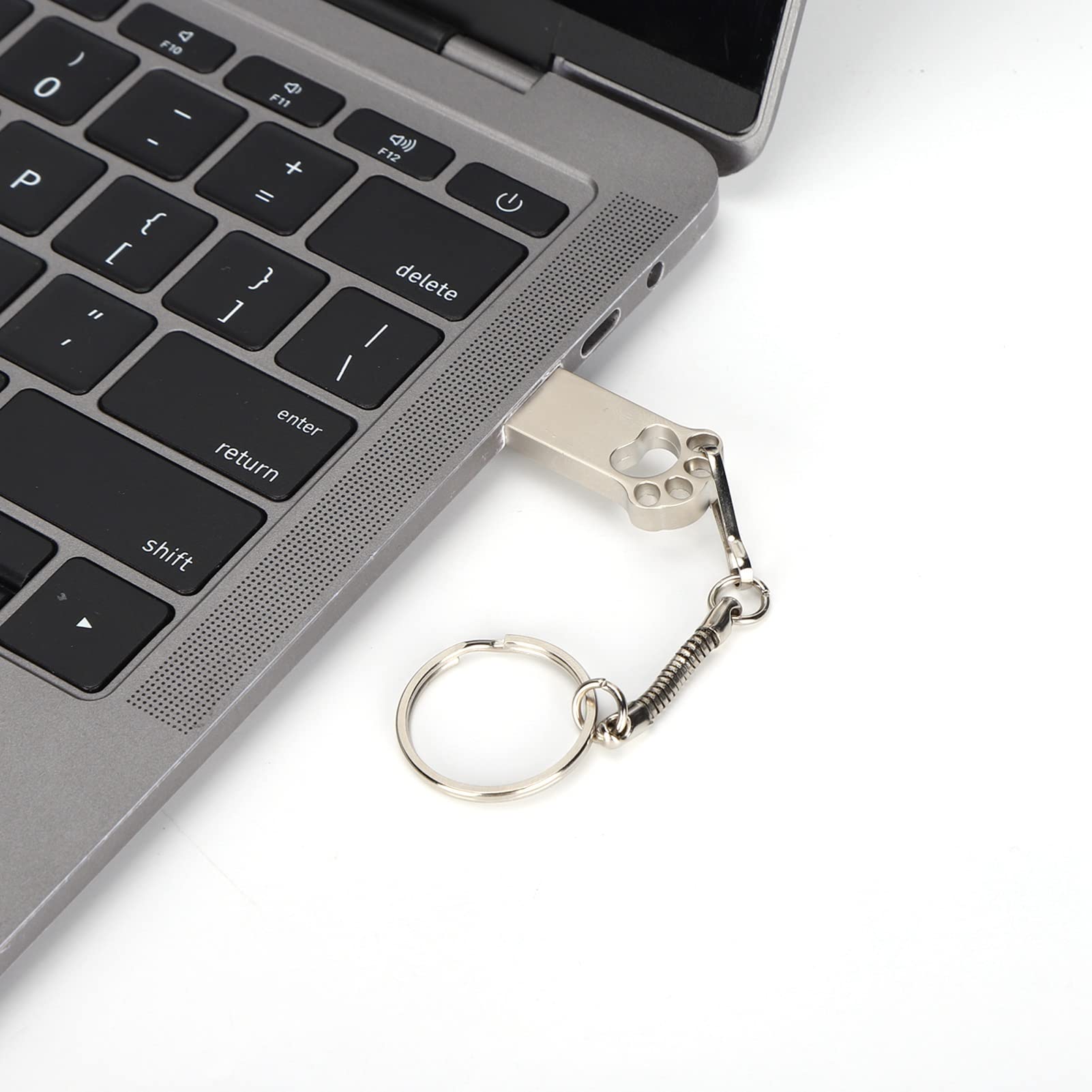 Rankomu USB Flash Drive, Portable Paw Shape USB Flash Drive USB2.0 Tiny Memory Stick U Disk Key Ring Disk Thumb Drive Low Profile USB Flash Drive USB Key for Computers Cars(1GB)