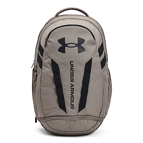 Under Armour unisex-adult Hustle 5.0 Backpack , (294) Pewter / Black / Metallic Black , One Size Fits All