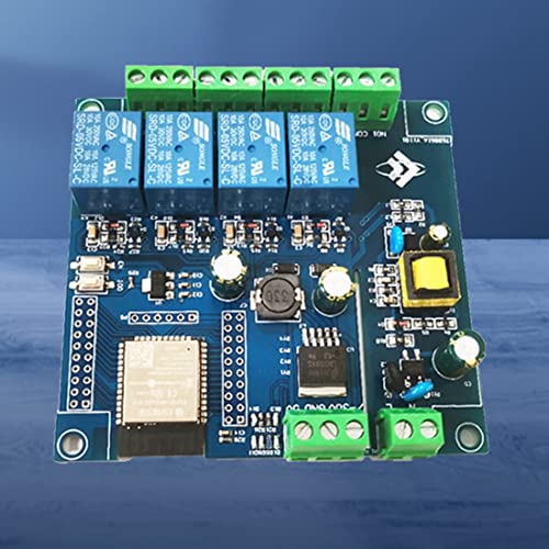 QONIA AC 220V/DC 5-30V Power Supply ESP32 WiFi Bluetooth Four-Way Relay Module ESP32-WROOM Development Board 1/O Port