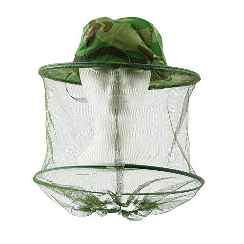 NYKKOLA 2Pack Camouflage Beekeeper Beekeeping Cap Hat with Head Net Mesh Face Protection Outdoor Fishing Equipment Beekeeping Supplies