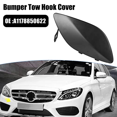 X AUTOHAUX Car Front Right Bumper Tow Hook Cover A1178850622 for Mercedes-Benz CL250 45 2014-2016 Trailer Cap Black