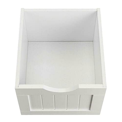 MAXCBD Nightstand Bedside Table Drawer Cabinet 4 Drawer Single Door Bathroom Dresser Shelf Cabinet Storage Furniture White Bathroom Storage Cabinet Storage Tower Dresser