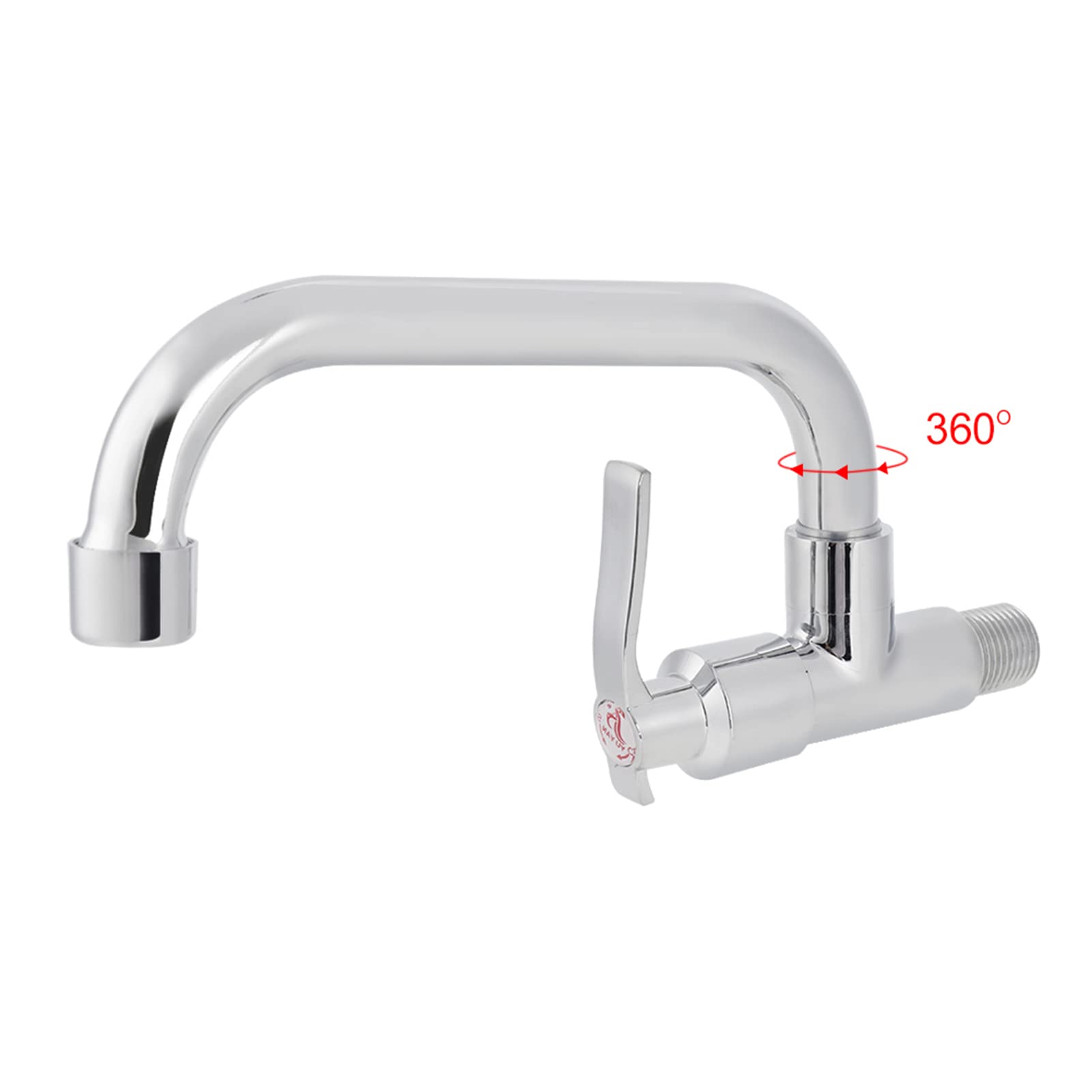 G1/2in Wall Mounted Single Cold Water Tap, Kitchen Tap Sink Water Faucet for Home Kitchen Use(LQ-3092 25cm)