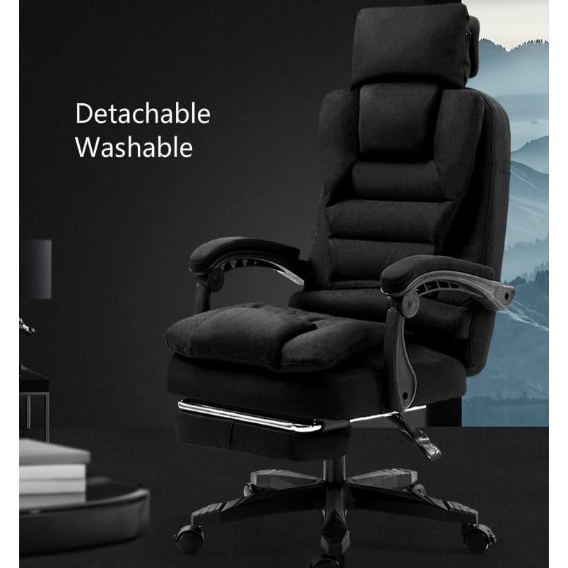 SEASD Computer Chair Home Fabric Leisure Boss Chair Washable Office Chair Swivel Lift Chairs Massage Recliner
