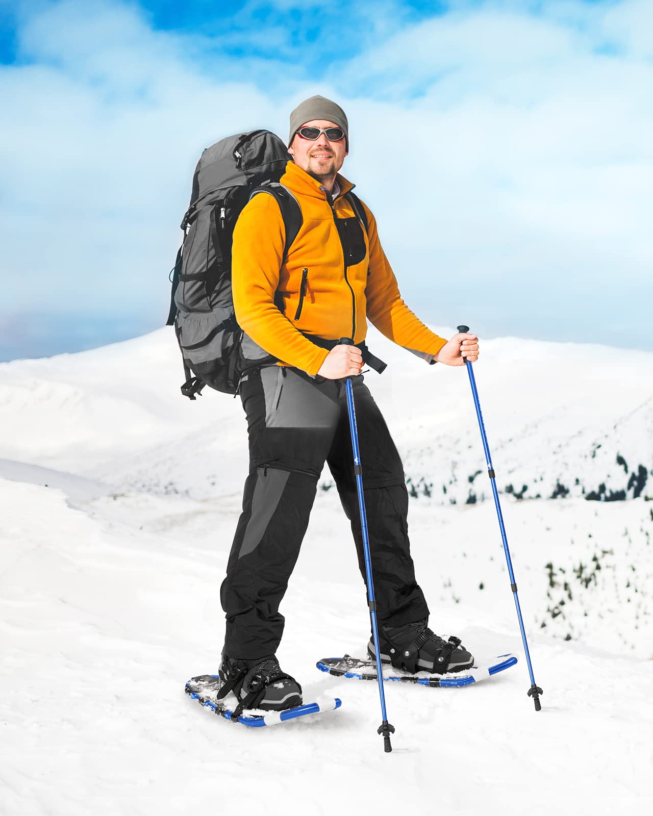 GORPORE All Terrain Snowshoes (Blue, 30" (Up to 250lbs))
