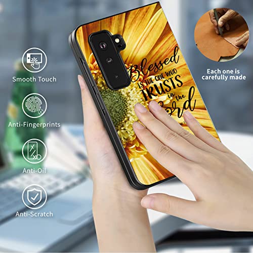 for Microsoft Surface Duo 2 Case,Surface Duo 2 2021 Slim Lightweight Hard PC Back Cover Shockproof Protective Fold Case for Microsoft Surface Duo 2 2nd 2021,Sunflower Blessed