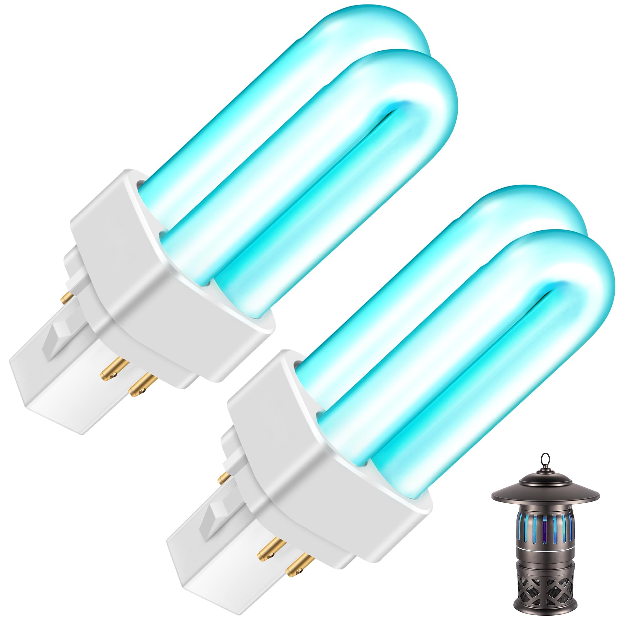 Qualirey 2 Pack 41050 7W Replacement Bulbs Compatible with Dynatrap DT1050 DT1100 DT1250, Bug Zapper Replacement Bulb Blue Mosquito UV Light 1/2 Acre Insect Trap Killer Lamp Bulb