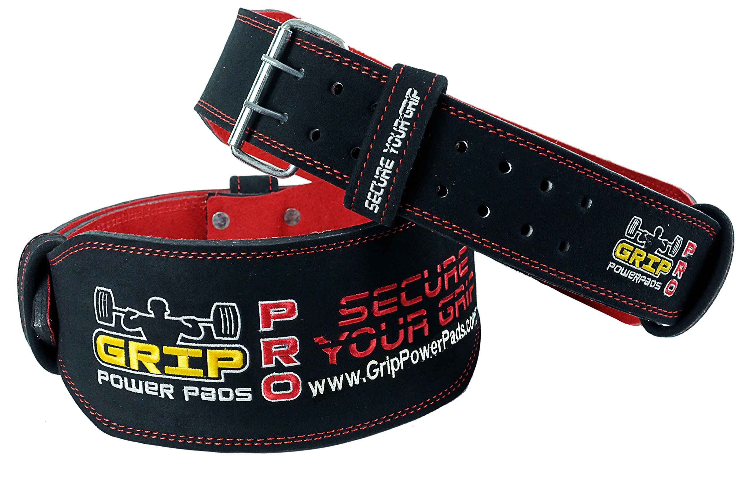 Grip Power Pads Weightlifting Belt Workout Clothes for Bodybuilder Powerlifter Weightlifter Keep Your Core Engaged Back Support (Regular Belts 6" Wide, X-Large 34.5"- 42" Waist Size)