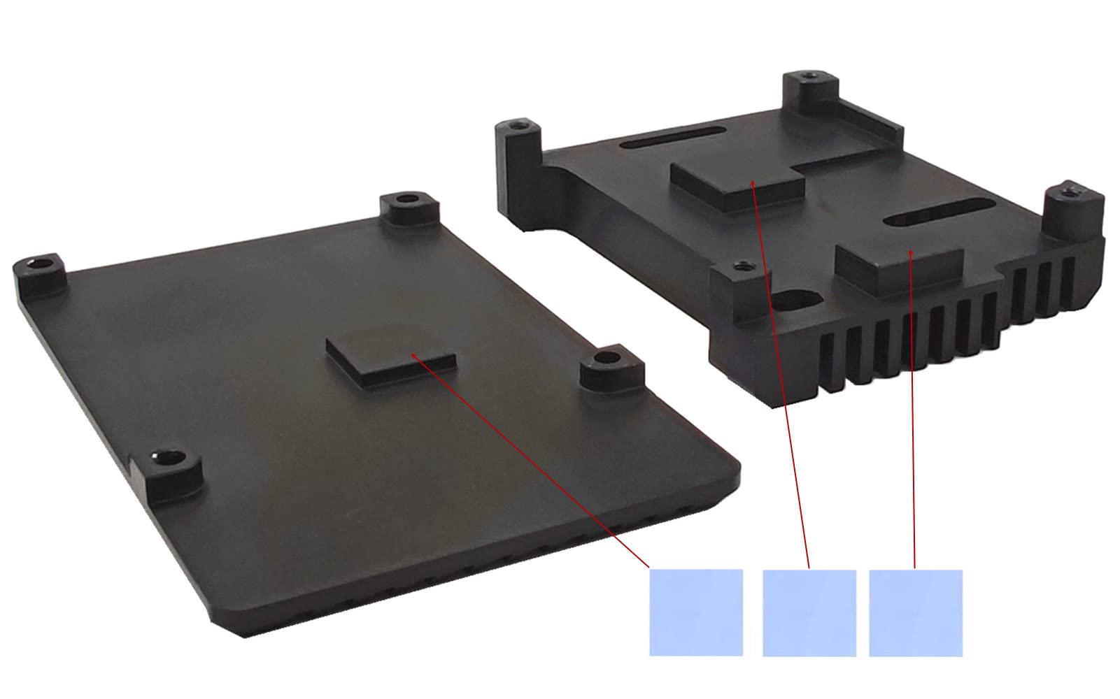 Raspberry Pi 3 Model B+ Aluminum Case Metal Shell Black Enclosure Compatible with Raspberry Pi 3 Model B