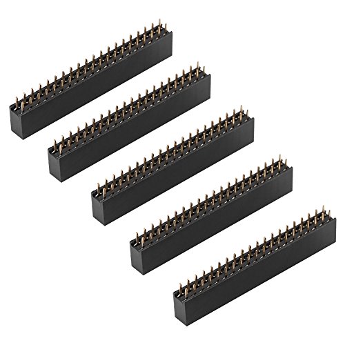 Raspberry Pi 4,Boxwizard Raspberry Pi Header 5Pcs 2 X 20 Pins 2.54M Pitch Female Dual Row Short Pin Headers For Raspberry Pi 40 Pin Header
