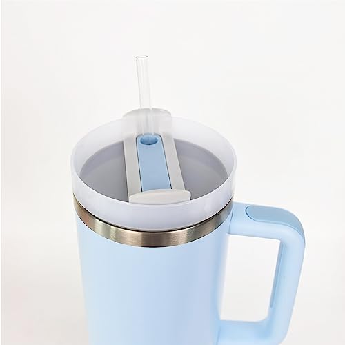 PureElement 40 oz Adventure Quencher Tumbler H2.0 with Handle and Straw | New Easy Grip | Double Wall Stainless Steel Insulated Design | Resistant and Durable | Dupe Mug Cup (Chambray)
