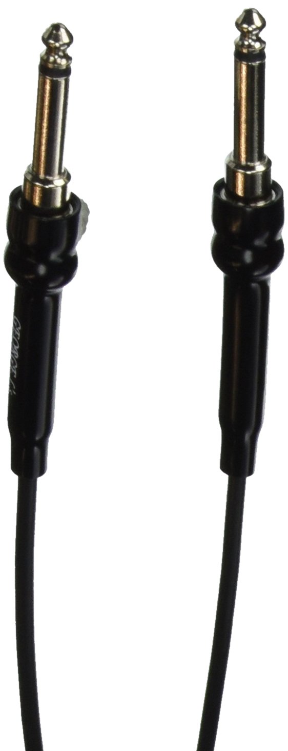 George L's 155 Guage Cable with Straight Plugs (Black, 10 Foot)