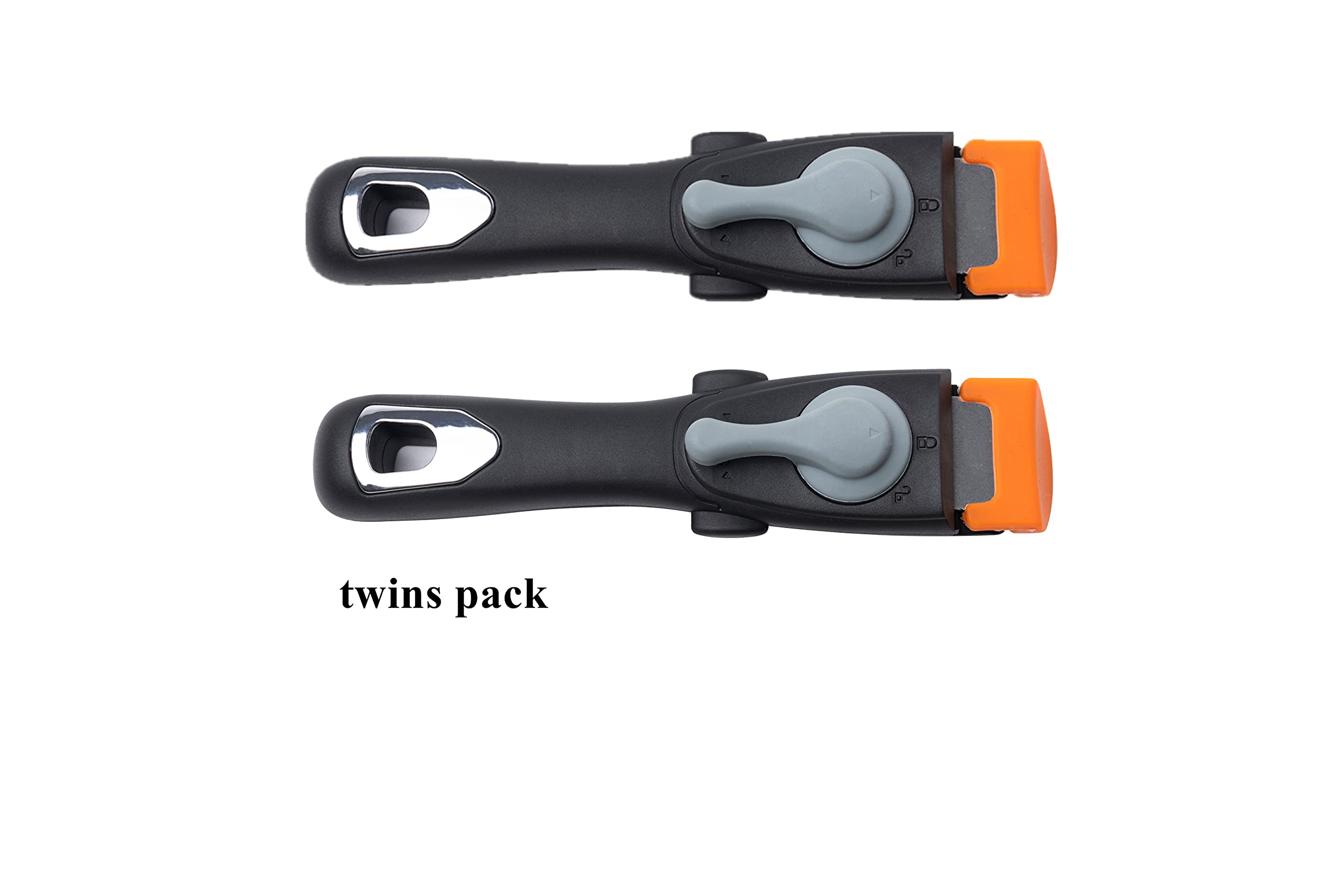 lzteck 2 Sets Detachable Removable Pot Handle,Universal Pot & Pan Handle,Pot Handle Replacement,Scald-Proof Bakelite Pot Clip,Bowl Pot Pan Grip,For Flanging pans,Free Size.
