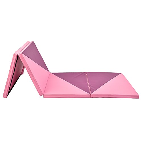 Folding Panel Gymnastics Gym Fitness Exercise Multi-Color Mats/Yoga Mats Pink/Purple
