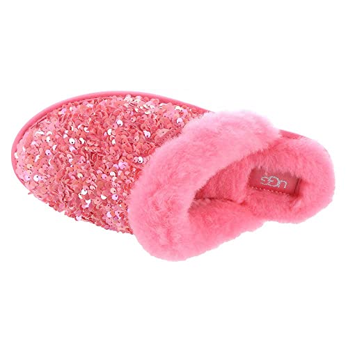 UGG Women's Scuffette II Chunky Sequin Slipper, Pink Jasmine, 5