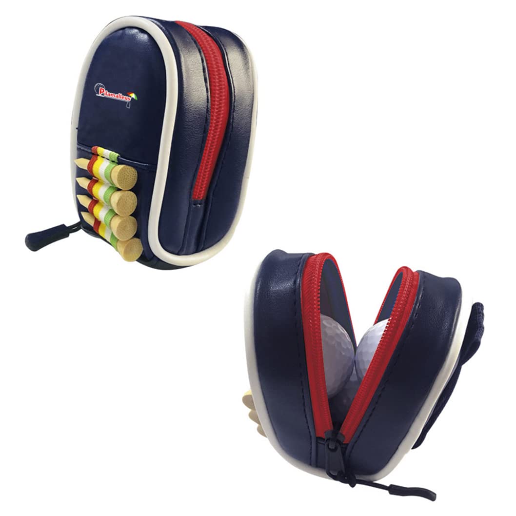 GOTAYA Golf Mini Pouch Bag Purse for Tee Ball Marker Glove | Caddy Women Men Gift Idea for Golfer | Simple Cute Small Tiny (Navy)
