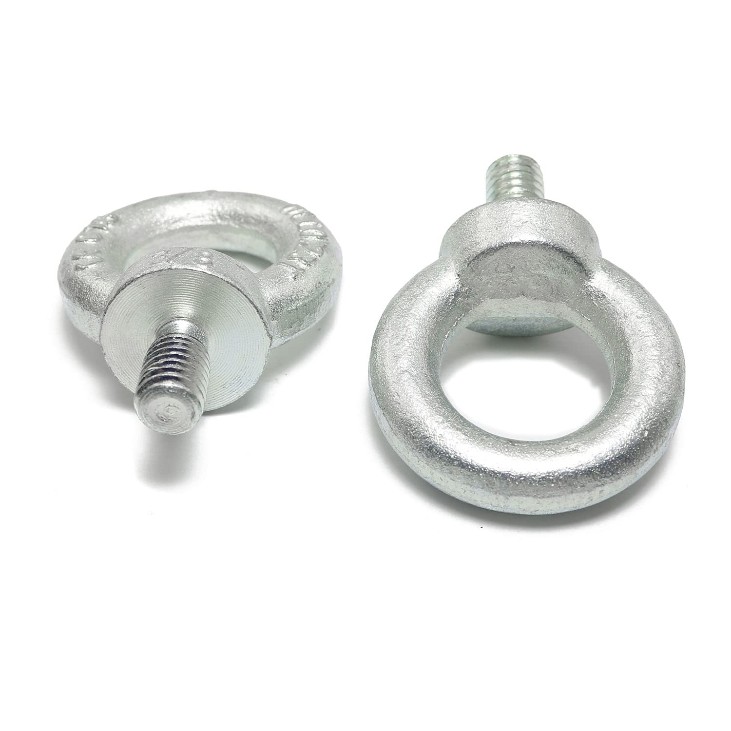 Pro Bamboo Kitchen 2pcs Carbon Steel Q235 Lifting Eye Nut 3/8"-16 x 7/10" Galvanized Iron Heavy Duty Eye Bolts Screws