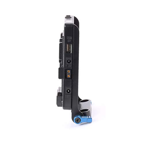SOONWELL V-Mount Plate Power Supply with LP-E6 Dummy Battery 15mm Rod Bracket for DSLR RED Cameras,Camcorders, Monitors