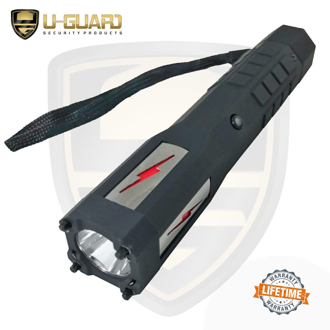 Flashlight Stun Gun Hot Pepper Spray Self Defense Weapons Set High Volt Rechargeable Mini Police Sun Gun Combo With Cree LED Bulb. Best OC Pepper Spray Self-Defense Keychain Security For Women Or Men.