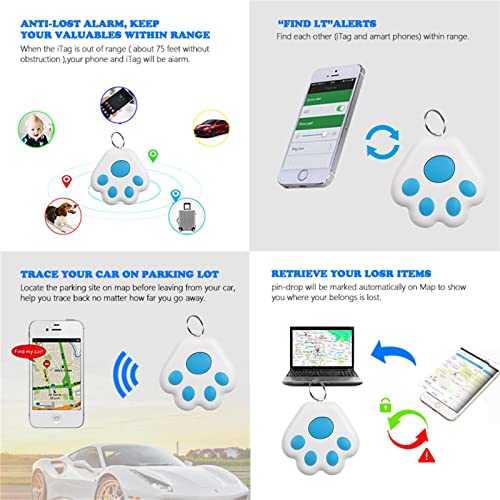 SolwDa Cat Dog Mini Tracking Prevention Smart -Loss Device Tool Portable Pet Tracking Locator Bluetooth 5.2 Mobile Key Mini - Finder Device