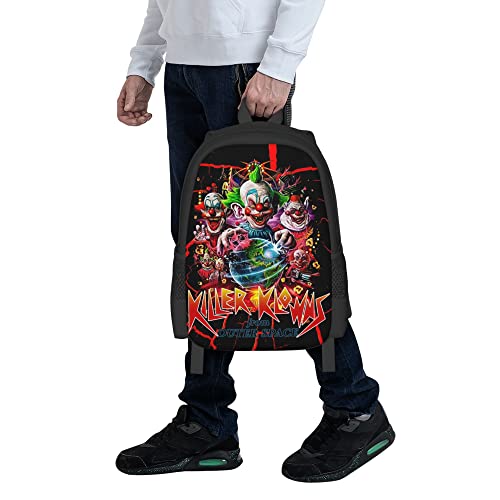 UAXEROU Killer Horror Klowns Movie from Outer Space Unisex Carry On Backpack Large Travel Backpack for Women Men Work Casual Laptop Daypack