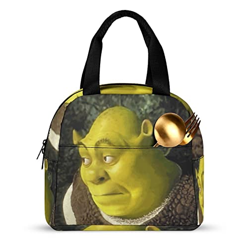 Funny Cartoon Reusable Lunch Bag For Women Men Insulated Portable Lunch Bag Tote Bag High Capacity Leakproof Cooler Lunch Box Bags For Girls Boys Kids Work School Office Picnic Travel