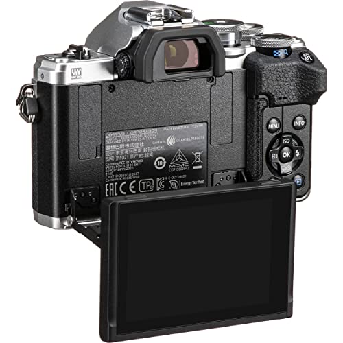 Ultimaxx Essential Accessory Bundle + Olympus OM-D E-M10 Mark IV Mirrorless Camera with 14-42mm EZ Lens (Silver) + SanDisk 32GB Ultra Memory Card, Water-Resistant Gadget Bag & More (18pc Bundle)