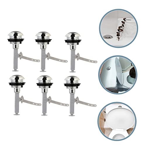 Uonlytech 12 Pcs Toilet Button Toilet Flush Valve Toilet Accessories Wc Flush Button Bathroom Water Push Button Tank Button Replacement Toilet Water Tank Push Button Toilet Tank Button Round
