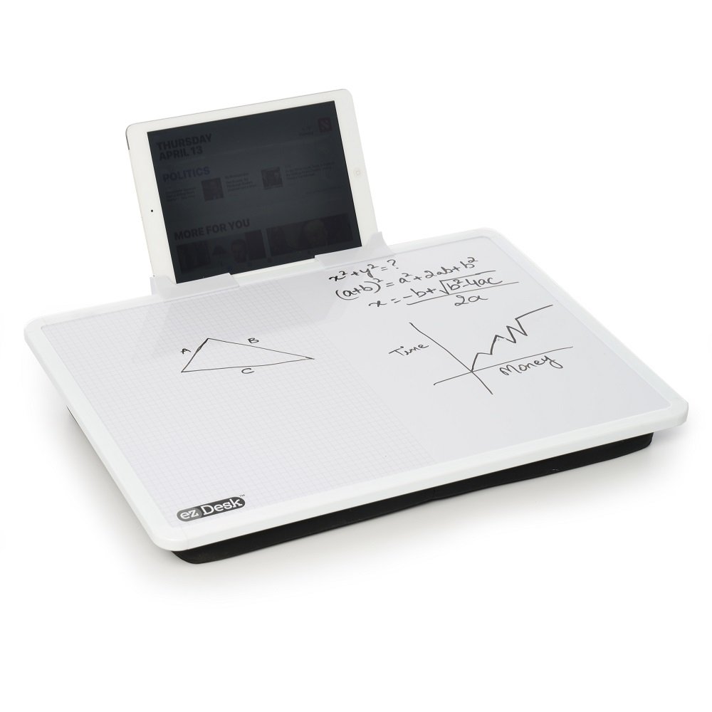 Fun Express EZDesk Magnetic Dry Erase Lap Desk with Graph Ruling, Tablet Dock and Accessories