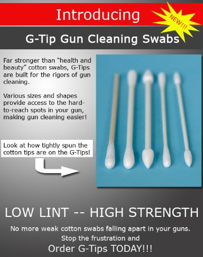 G-Tip Gun Cleaning Low Lint Swabs Round 100-pk