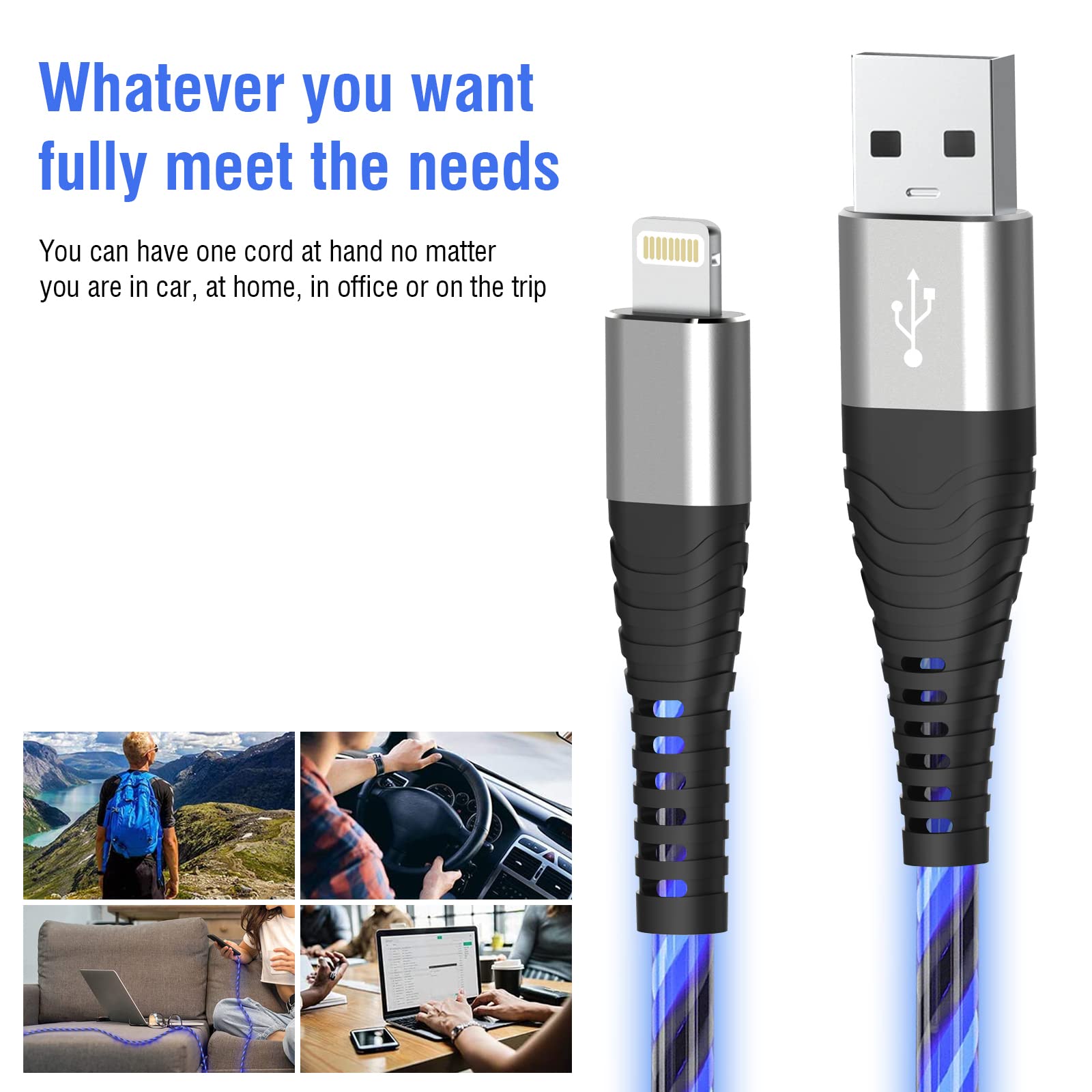 Oliomp Lightning Cable iPhone Charger MFi Certified 3ft Long iPhone Charger Cord, Apple Chargers for iPhone 13 12 Pro Max 11 Pro Xr Xs Max XR 8 Plus iPad Pro Mini More