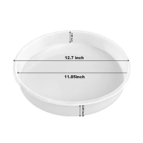 RESINWORLD 12'X2'' Deep Large Round Tray Mold, Tray Board Table Clock Silicone Molds for Resin Casting, Floral Flower Preservation Bouquet Resin Mold