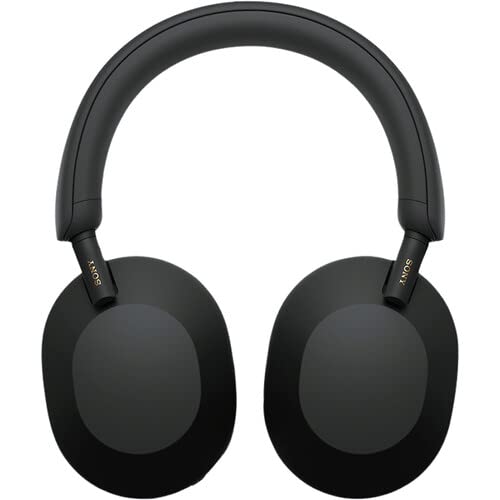 Sony WH-1000XM5 Noise-Canceling Wireless Over-Ear Headphones (Black WH1000XM5/B) Bundle + USB Charging Adapter + Microfiber Cloth