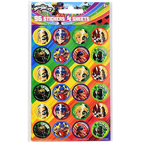 Zagtoon Miraculous Ladybug Water Bottle Set for Girls - School Supplies Bundle with 30 Oz Plus Stickers and More (Miraculous Gifts)