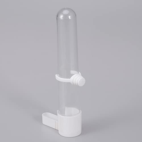 UKCOCO Bird Food Water Dispenser- Bird Feeder Automatic Hanging Bird Parrot Feeding Cup, Clear Bird Cage Feeder Cage Accessories for Finch Parakeet Small Bird 65ML (Random Color)