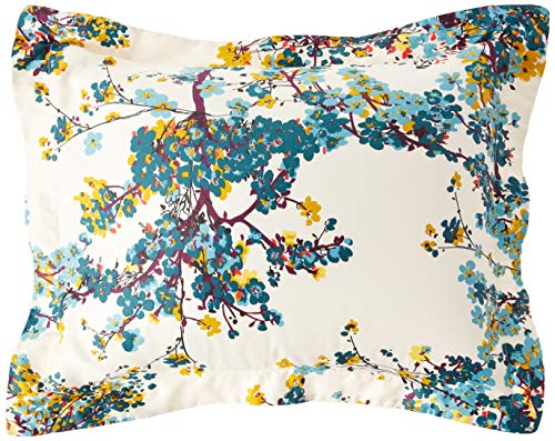 Tribeca Living Casablanca 5-Piece Cotton Floral Duvet Cover Set, Queen