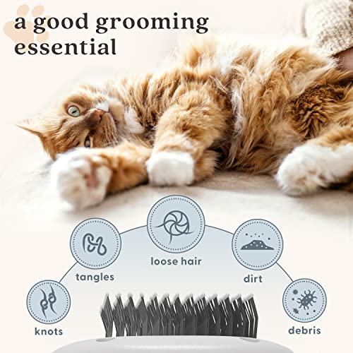 Pet Slicker Brush - Dog & Cat Brush for Shedding & Grooming - Self-Cleaning Undercoat Dematting & Detangling Brushes for Long & Short Haired Pets (Cotton Blue)
