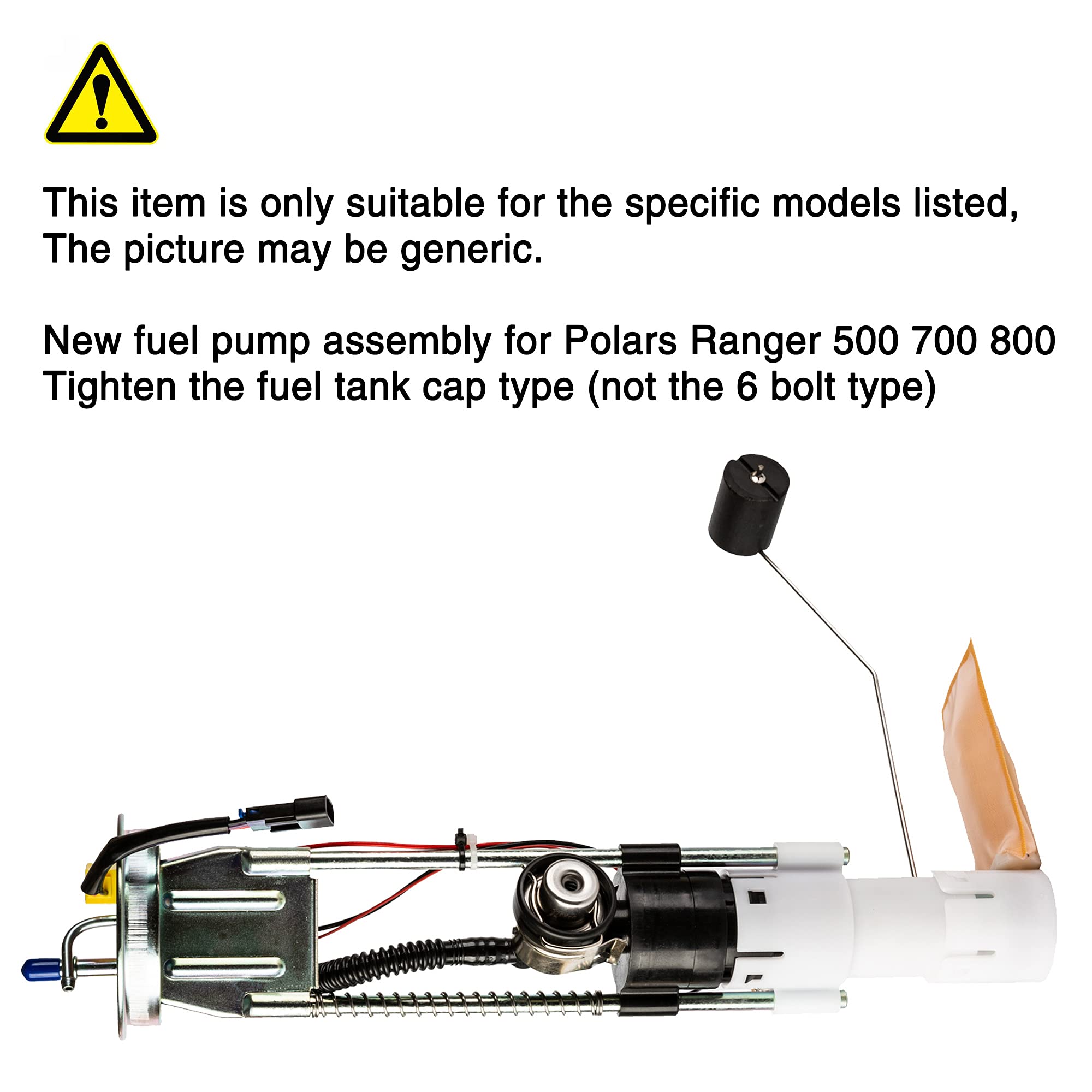 Fuel Pump Assembly Module, Replacement for Polaris Ranger 500 4X4 EFI / Crew Midsize (2009-2013), 700 4X4 EFI / Crew / XP (2008-2009), 800 4X4/6X6 EFI / Crew (2010). Replaces OEM# 2204306 2520817