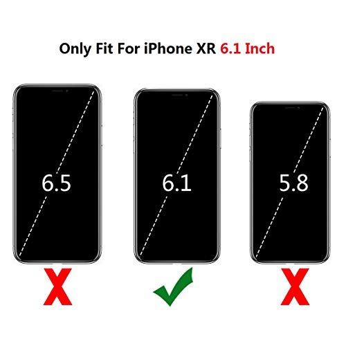 HianDier Wallet Case for iPhone XR, Slim Protective Case with Credit Card Slot Holder Flip Folio Soft PU Leather Magnetic Closure Cover Case Compatible with iPhone XR 6.1 Inches, Mandala