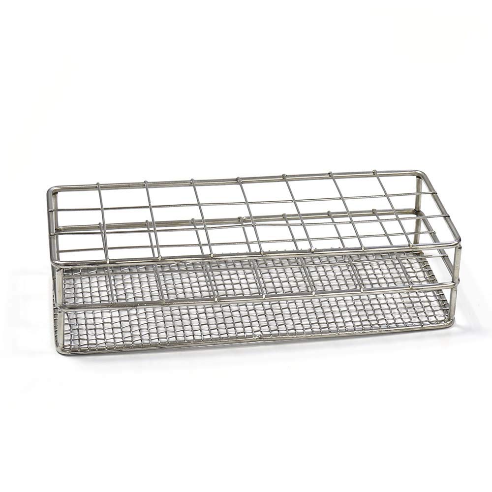 ULAB Stainless Steel Test Tube Rack, Wire Constructed, 24 Places, Suitable for Tubes of Dia.â¤25mm, UTR1010