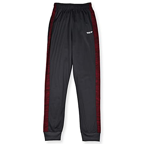 Hind Boys 4-Piece Active Long Sleeve Quick Dry T-Shirt and Athletic Jogger Sweatpant Set Kids Clothes for Sports and Running (Blue-Red, numeric_12)
