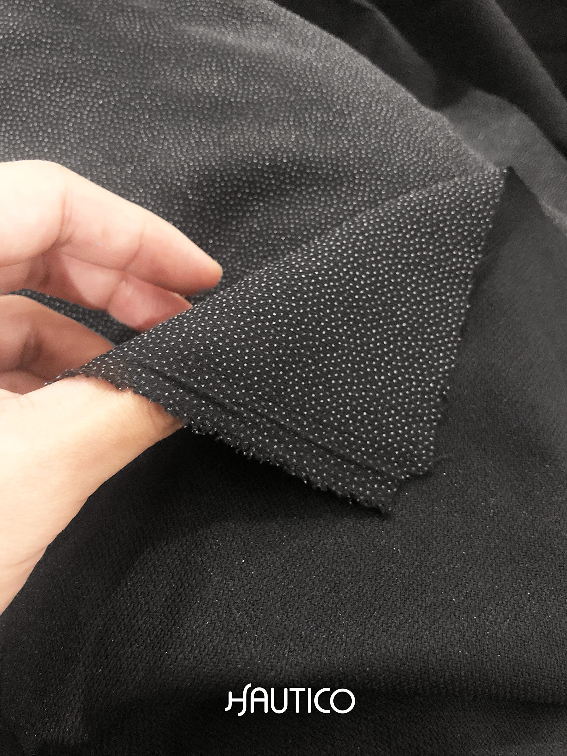 Fusible Interfacing, Medium Weight,10 yards, Black, 60'' Wide, Woven, Iron On, Interfacing for Fashion Design, All Purpose