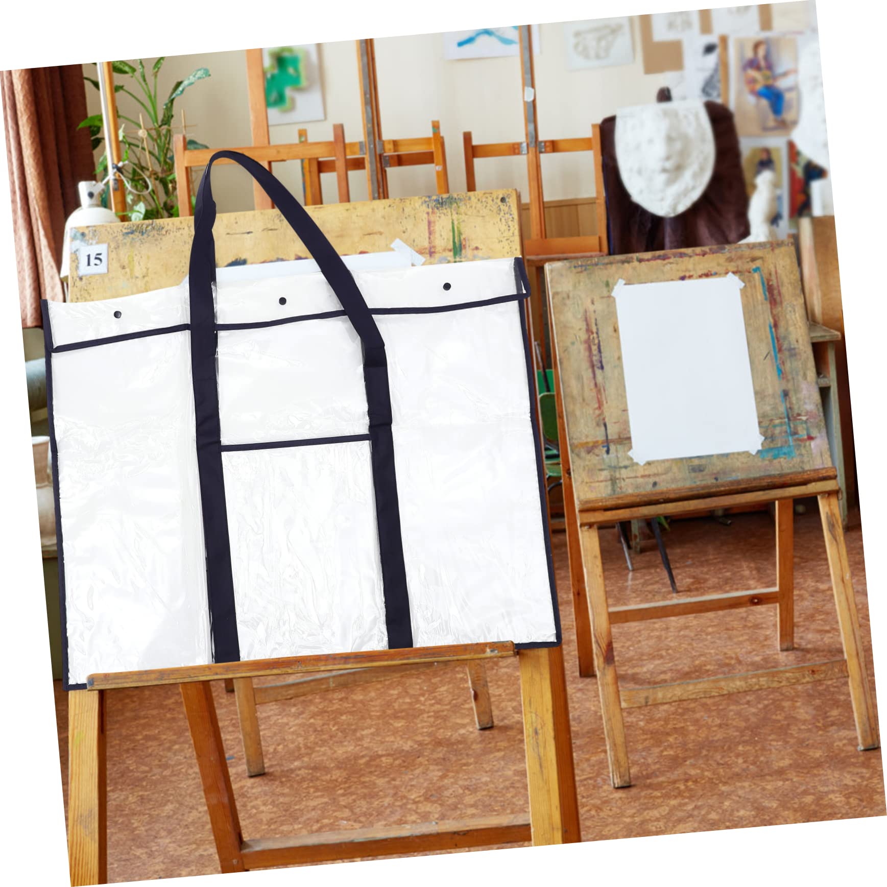 STOBOK Transparent Storage Bag Foam Board 30x40 Artwork Folder Bag Feelings Chart Art Portfolio Case 18 x 24 Drawing Board Carrier Bag Tool Bag Large Child Art Supplies Poster Pvc