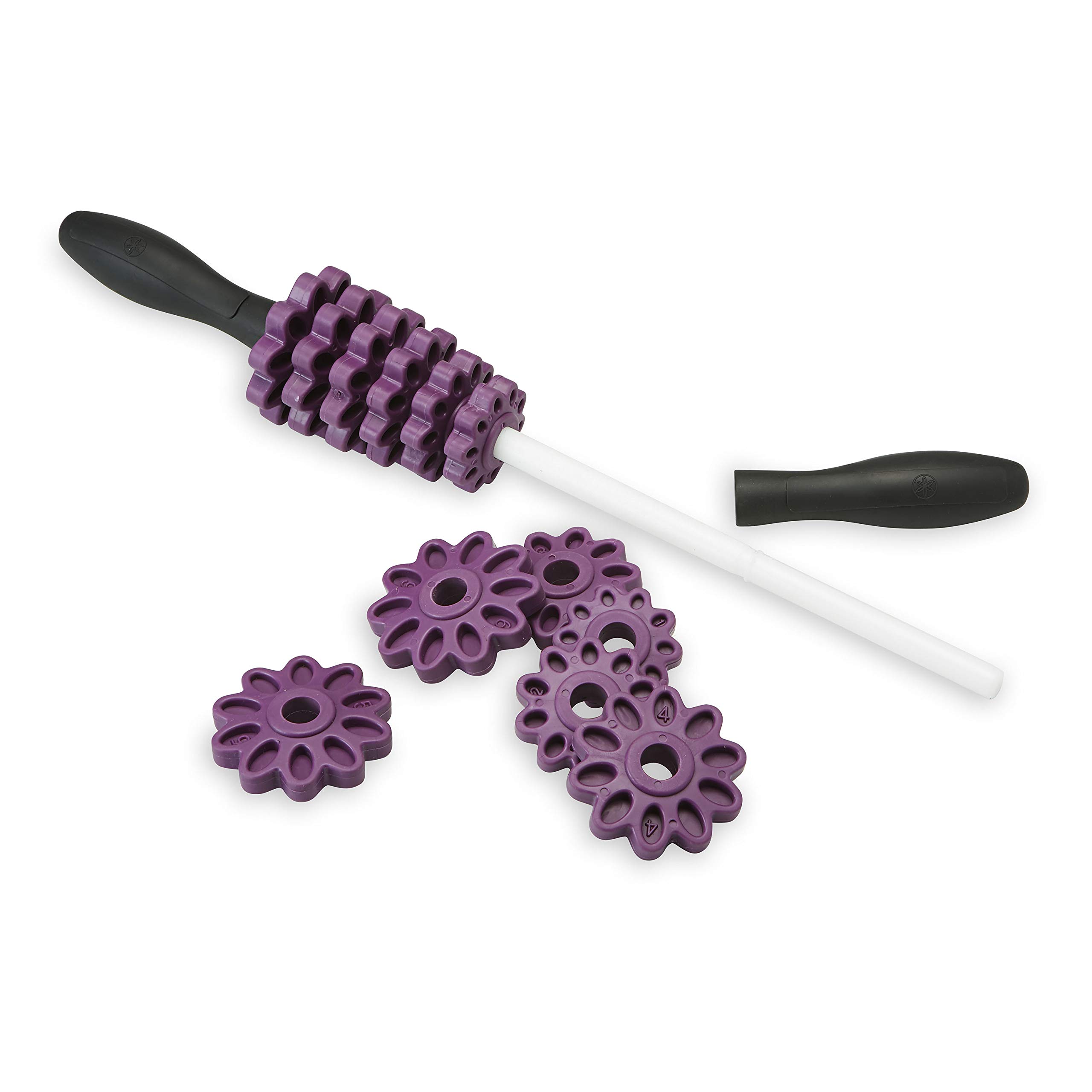 Gaiam Restore Adjustable Muscle Massage Roller Stick, Purple